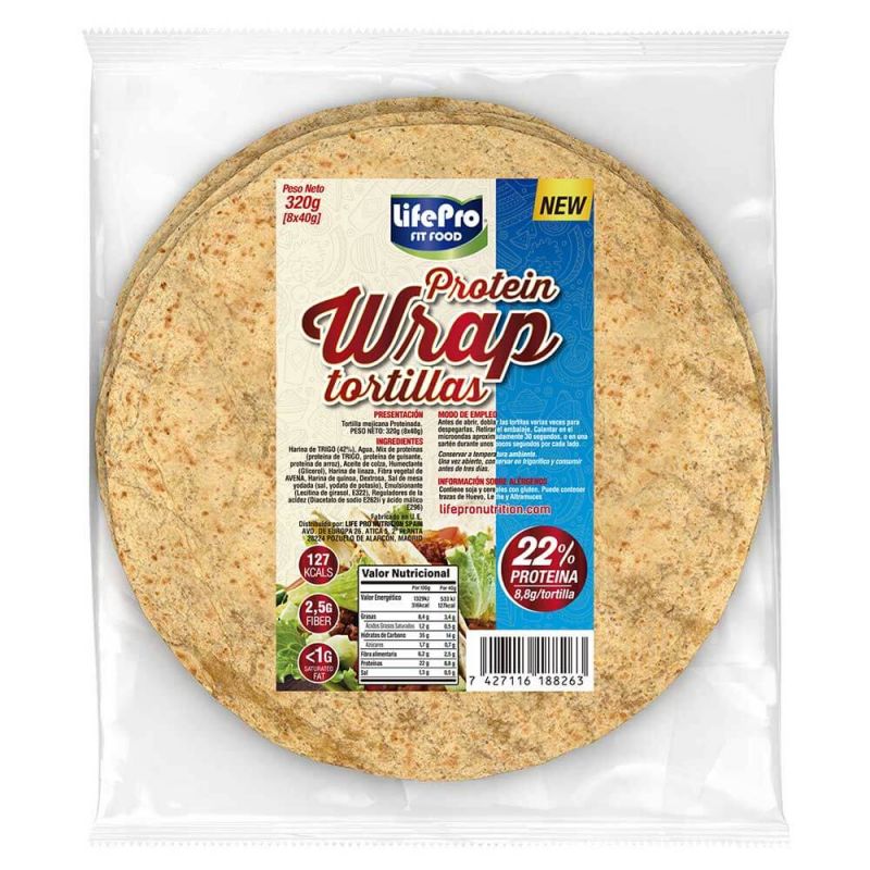 PROTEIN WRAP TORTILLAS - Life Pro (8x40g)